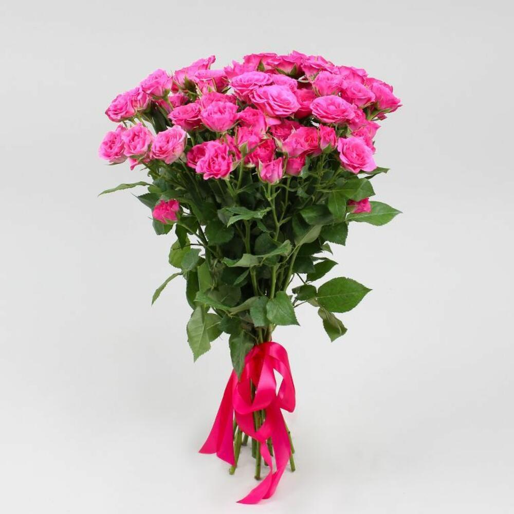 Букет 9 розовых кустовых роз 50 см, Flowers Moscow, Russia, buy at a ...