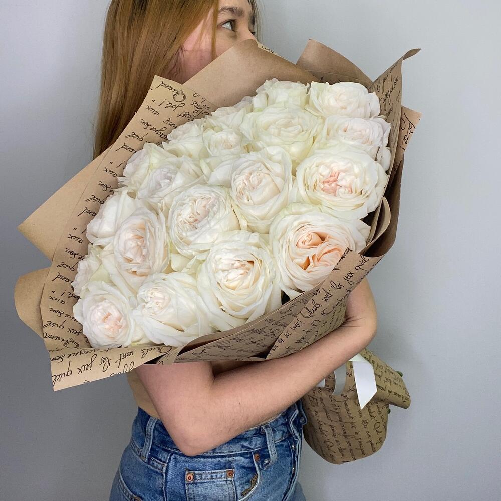 Пионовидная Роза Вайт Охара, Flowers Moscow, Russia, buy at a price of ...