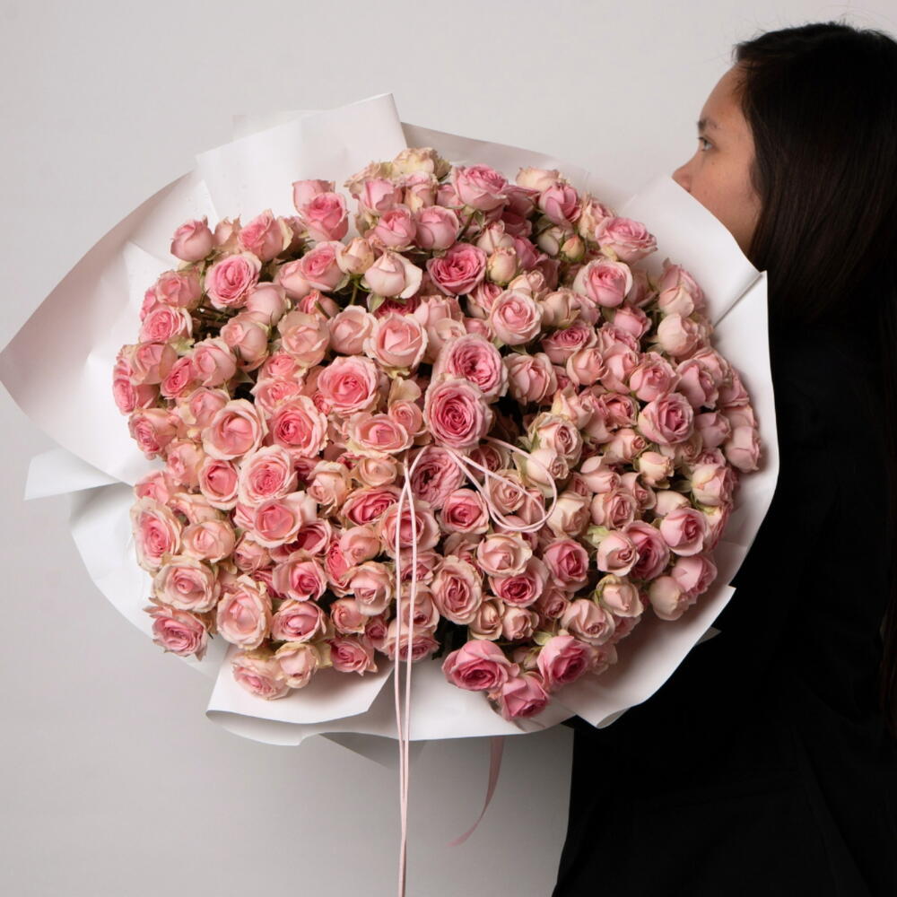 101 Pink Spray Rose Bouquet For Birthday Or Anniversary, Flowers Dubai ...