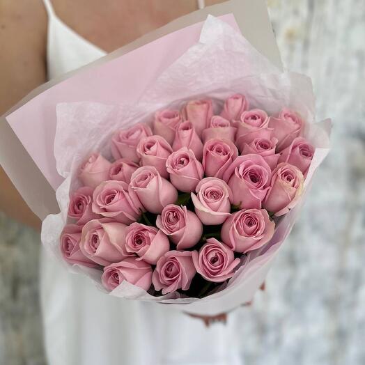 Букет нежно розовых роз (mono 029), Цветы Санкт-Петербург ...