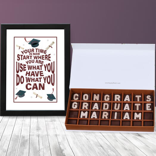 Graduation Customize Chocolates By Sweecho and Frame, Confectionery ...