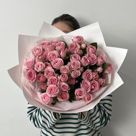Букет из 15 кустовых розовых роз. Букет 334 Buket in Moscow, Flowers ...